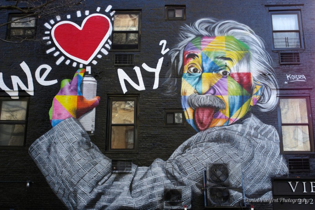 We Love NY2 - Albert Einstein, Kobra, Mural, New York City NY14694 ...