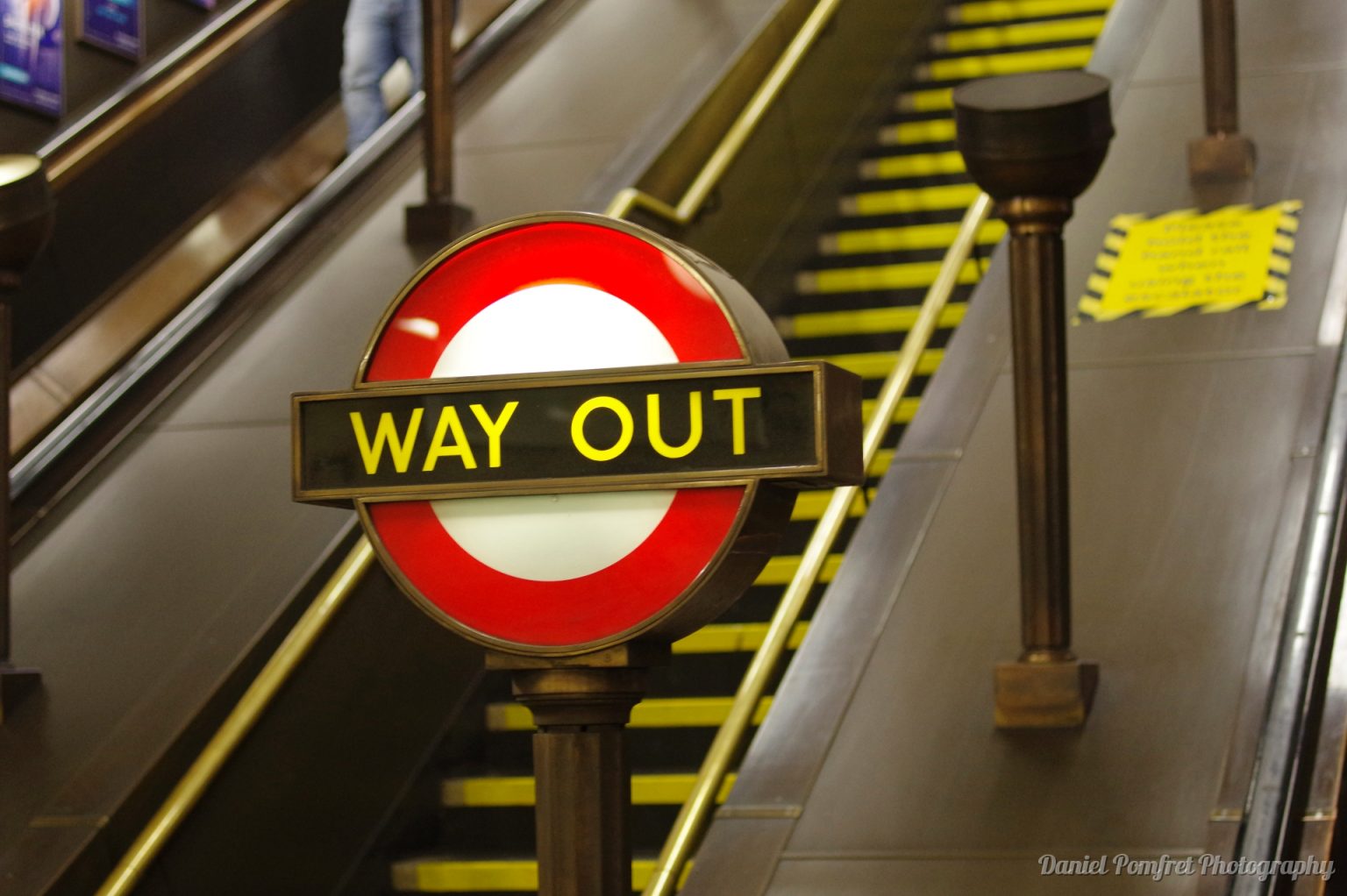 London Underground Station, Way Out Sign 17684 - Daniel Pomfret Photography